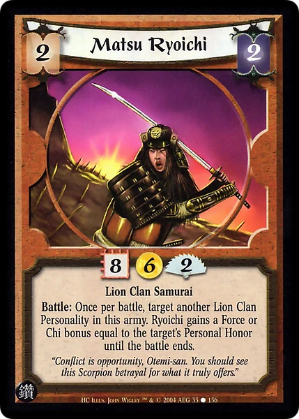 Matsu Ryoichi/card | L5r: Legend of the Five Rings Wiki | Fandom