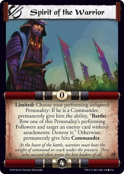 Spirit of the Warrior/card | L5r: Legend of the Five Rings Wiki | Fandom