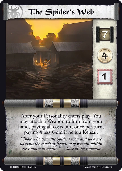 The Spider's Web/card | L5r: Legend of the Five Rings Wiki | Fandom