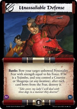 Unassailable Defense/card | L5r: Legend of the Five Rings Wiki | Fandom