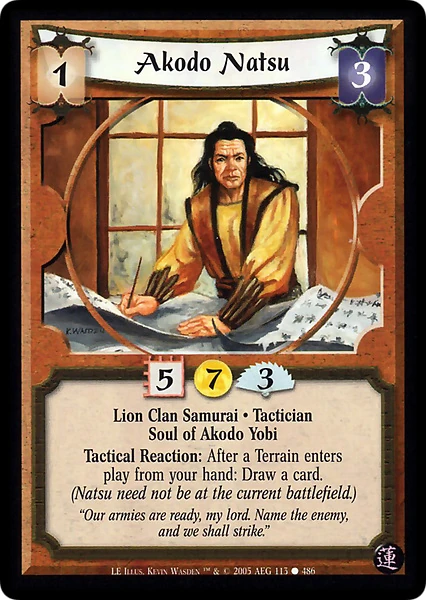 Akodo Natsu/card | L5r: Legend of the Five Rings Wiki | Fandom