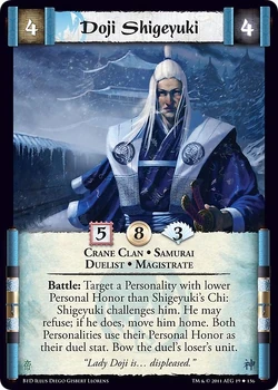 Doji Shigeyuki/card | L5r: Legend of the Five Rings Wiki | Fandom