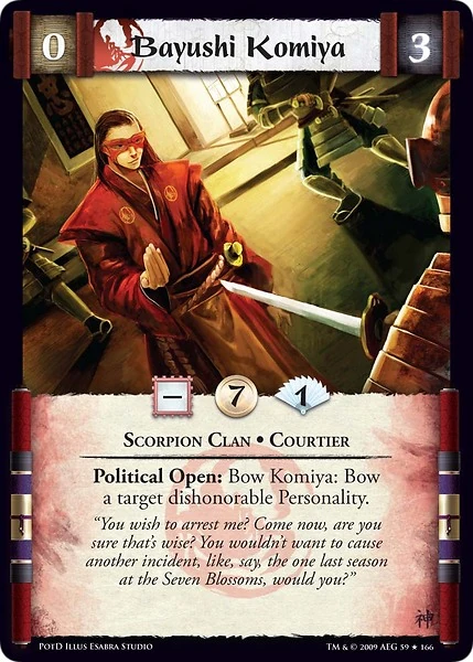 Bayushi Komiya/card | L5r: Legend of the Five Rings Wiki | Fandom