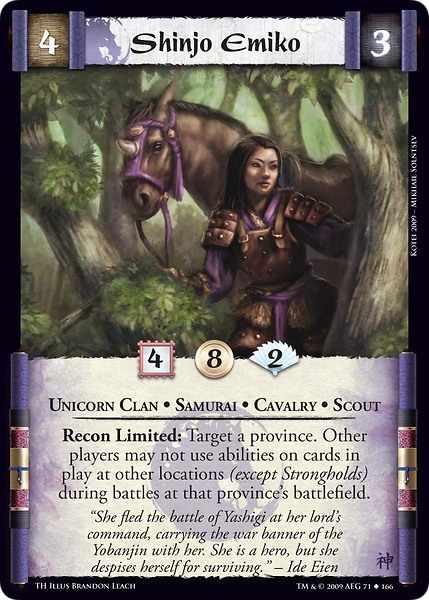 Shinjo Emikocard L5r Legend Of The Five Rings Wiki Fandom
