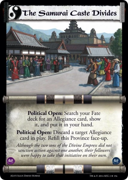 The Samurai Caste Divides/card | L5r: Legend of the Five Rings Wiki ...