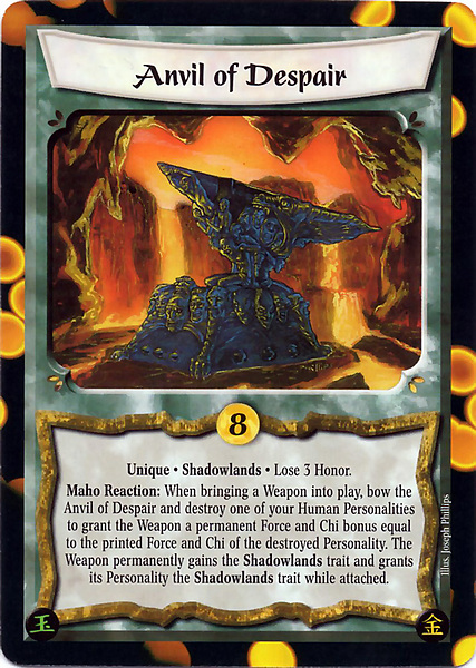 Anvil Of Despaircard L5r Legend Of The Five Rings Wiki Fandom