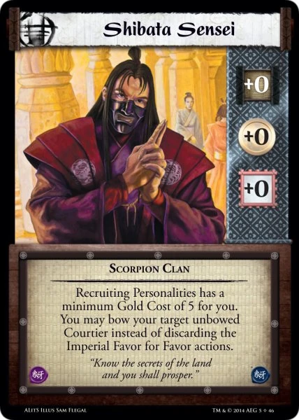 Shibata Sensei/card | L5r: Legend of the Five Rings Wiki | Fandom