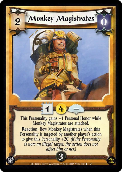 Monkey Magistrates/card | L5r: Legend of the Five Rings Wiki | Fandom