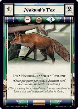 Nakumi's Fox/card | L5r: Legend of the Five Rings Wiki | Fandom