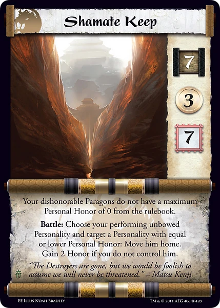 Shamate Keep/card2 | L5r: Legend of the Five Rings Wiki | Fandom