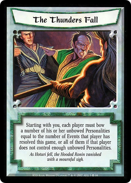 The Thunders Fall/card | L5r: Legend of the Five Rings Wiki | Fandom