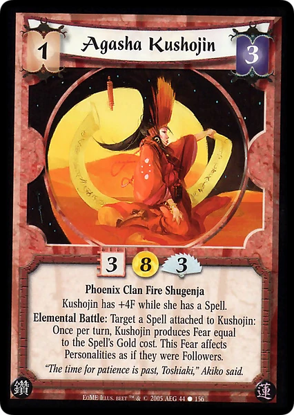Agasha Kushojin/card | L5r: Legend of the Five Rings Wiki | Fandom