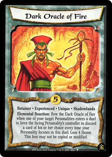 Dark Oracle of Fire Exp/card | L5r: Legend of the Five Rings Wiki | Fandom