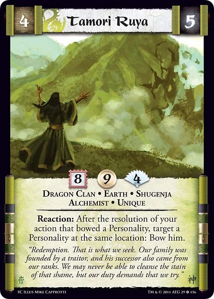 Tamori Ruya/card | L5r: Legend of the Five Rings Wiki | Fandom