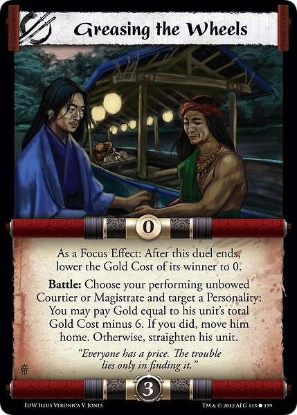 Greasing the Wheels/card | L5r: Legend of the Five Rings Wiki | Fandom