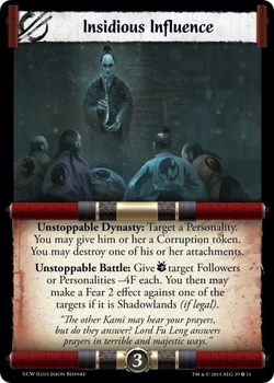 Insidious Influence/card | L5r: Legend of the Five Rings Wiki | Fandom