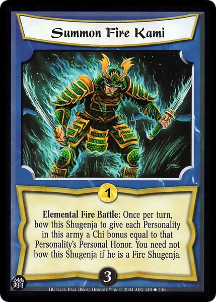 Summon Fire Kami/card | L5r: Legend of the Five Rings Wiki | Fandom
