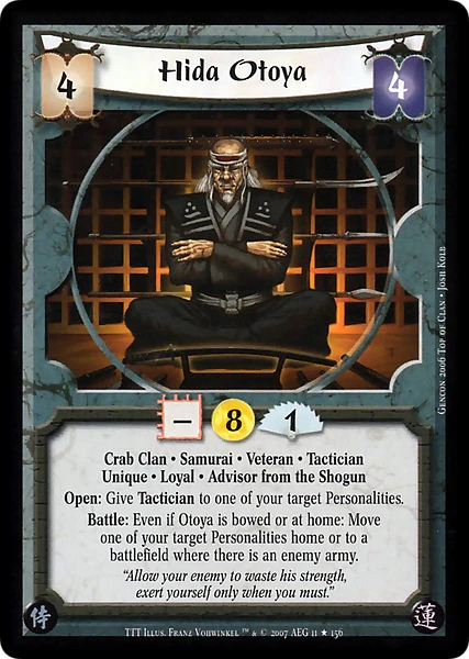 Hida Otoya/card | L5r: Legend of the Five Rings Wiki | Fandom