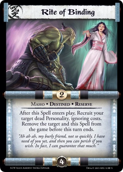 Rite of Binding/card | L5r: Legend of the Five Rings Wiki | Fandom