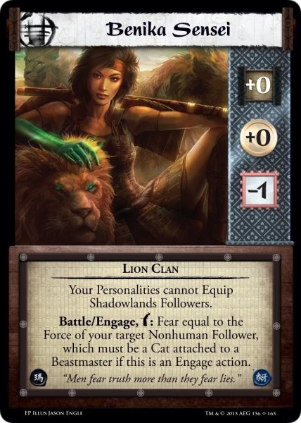 Benika Sensei/card | L5r: Legend of the Five Rings Wiki | Fandom