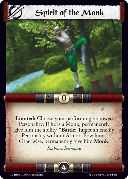 Spirit of the Monk/card | L5r: Legend of the Five Rings Wiki | Fandom