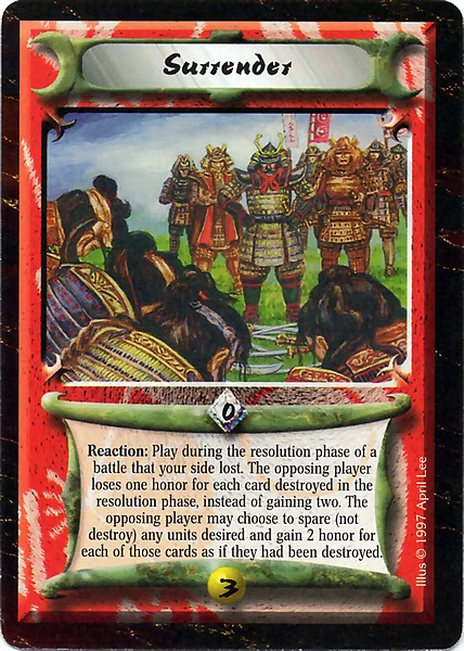 Surrender/card | L5r: Legend of the Five Rings Wiki | Fandom