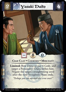 Yasuki Daito/card | L5r: Legend of the Five Rings Wiki | Fandom