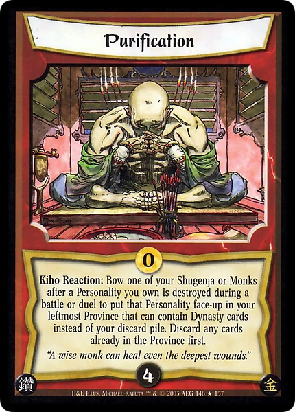 Purification (H&E)/card | L5r: Legend of the Five Rings Wiki | Fandom