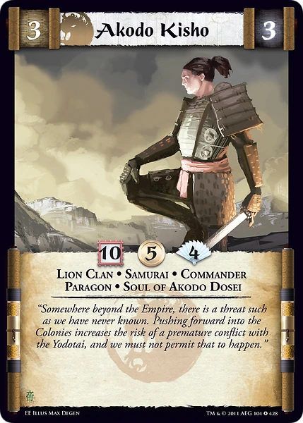 Akodo Kisho/card | L5r: Legend of the Five Rings Wiki | Fandom