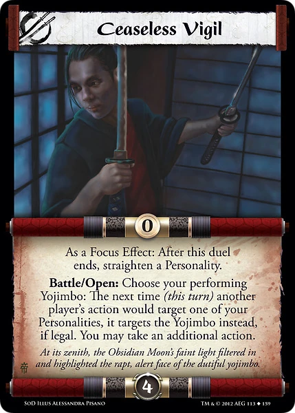 Ceaseless Vigil/card | L5r: Legend of the Five Rings Wiki | Fandom