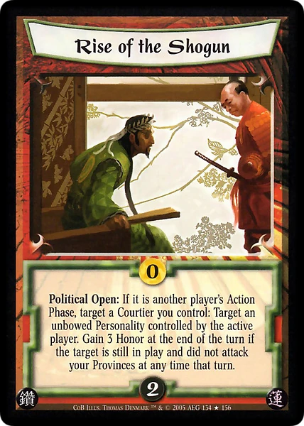 Rise of the Shogun/card | L5r: Legend of the Five Rings Wiki | Fandom