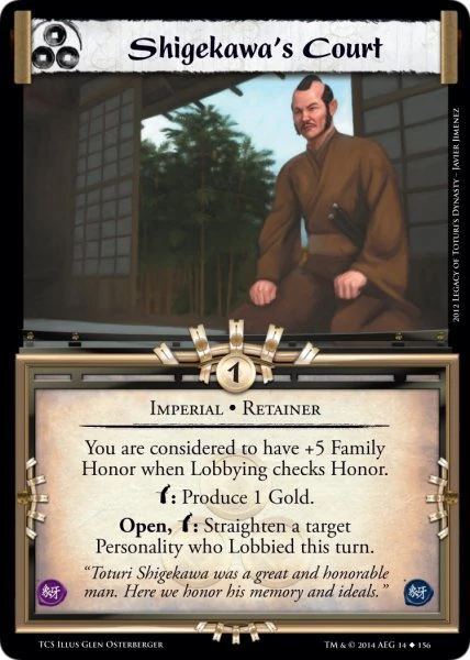 Shigekawa's Court/card | L5r: Legend of the Five Rings Wiki | Fandom