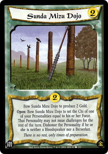 Sunda Mizu Dojo/card | L5r: Legend of the Five Rings Wiki | Fandom