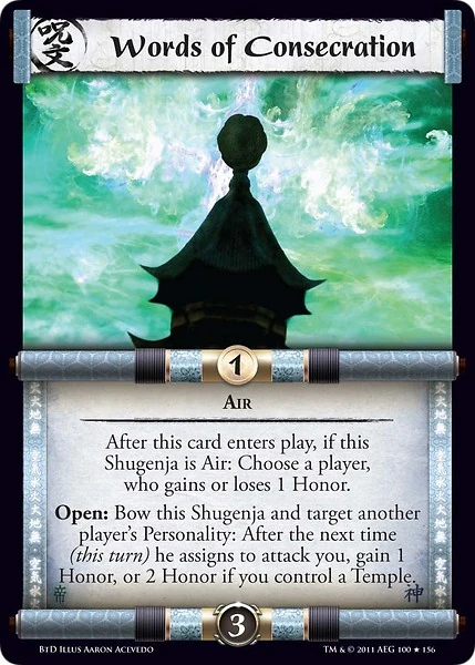 Words of Consecration/card | L5r: Legend of the Five Rings Wiki | Fandom