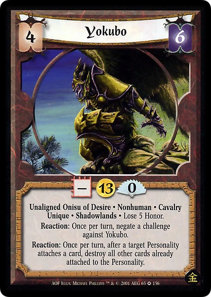 Yokubo/card | L5r: Legend of the Five Rings Wiki | Fandom