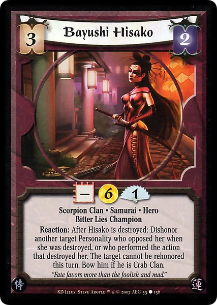 Bayushi Hisako/card | L5r: Legend of the Five Rings Wiki | Fandom