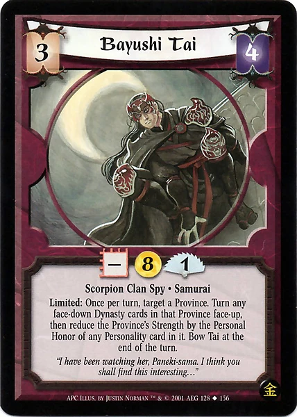 Bayushi Tai/card | L5r: Legend of the Five Rings Wiki | Fandom