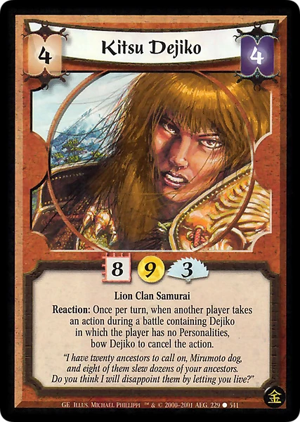 Kitsu Dejiko/card2 | L5r: Legend of the Five Rings Wiki | Fandom