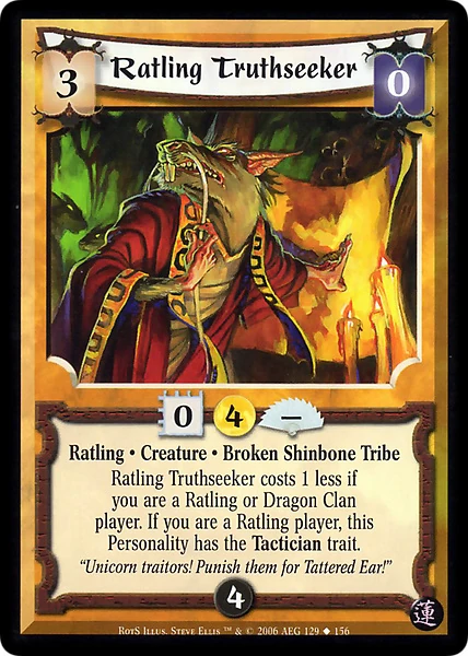 Ratling Truthseeker/card | L5r: Legend of the Five Rings Wiki | Fandom