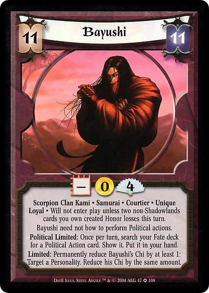 Bayushi/card | L5r: Legend of the Five Rings Wiki | Fandom
