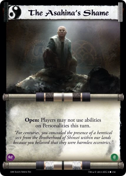The Asahina's Shame/card | L5r: Legend of the Five Rings Wiki | Fandom