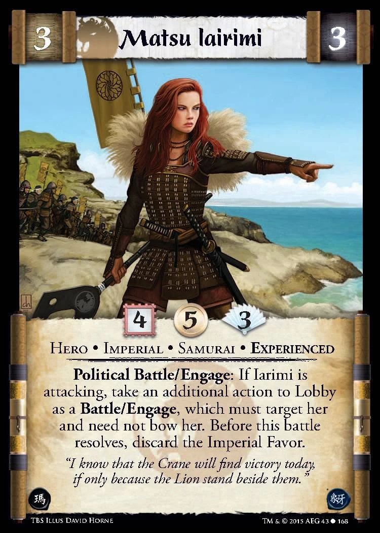 Matsu Iarimi Exp/card | L5r: Legend of the Five Rings Wiki | Fandom