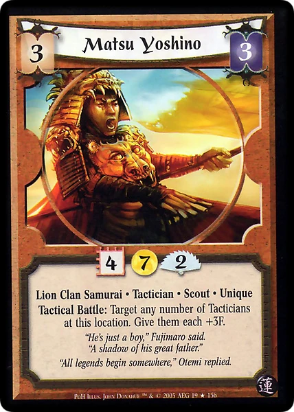 Matsu Yoshino/card | L5r: Legend of the Five Rings Wiki | Fandom
