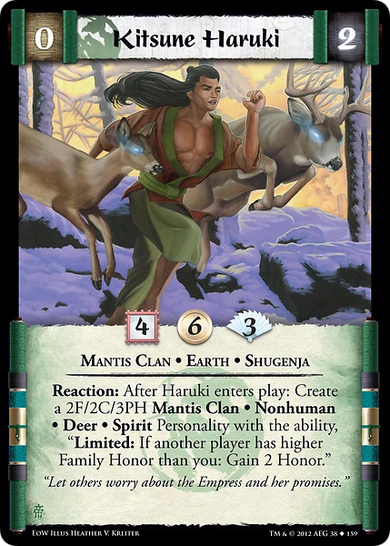 Kitsune Haruki/card | L5r: Legend of the Five Rings Wiki | Fandom