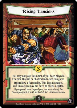 Rising Tensions/card | L5r: Legend of the Five Rings Wiki | Fandom