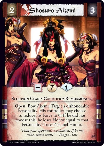 Shosuro Akemi/card | L5r: Legend of the Five Rings Wiki | Fandom