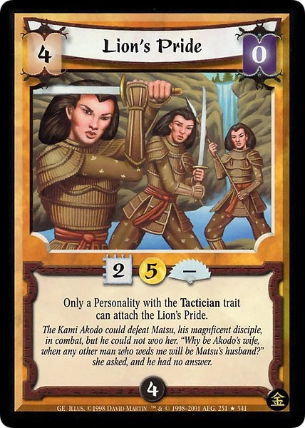 Lion's Pride/card2 | L5r: Legend of the Five Rings Wiki | Fandom