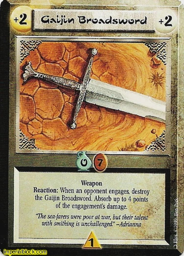 Gaijin Broadsword/card | L5r: Legend of the Five Rings Wiki | Fandom