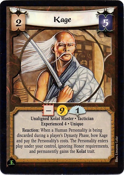 Kage Exp4/card | L5r: Legend of the Five Rings Wiki | Fandom