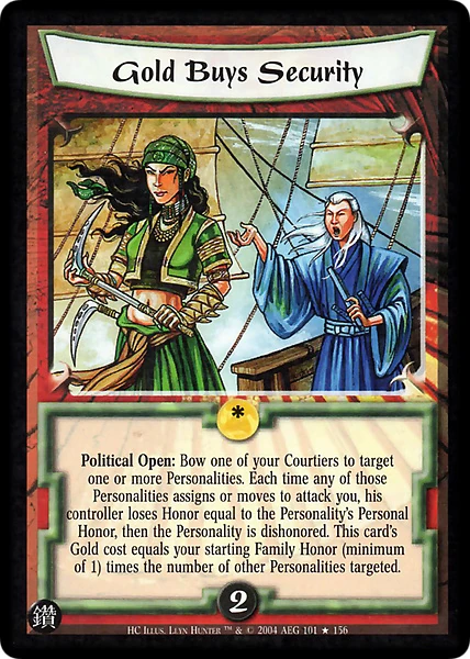 Gold Buys Security/card | L5r: Legend of the Five Rings Wiki | Fandom